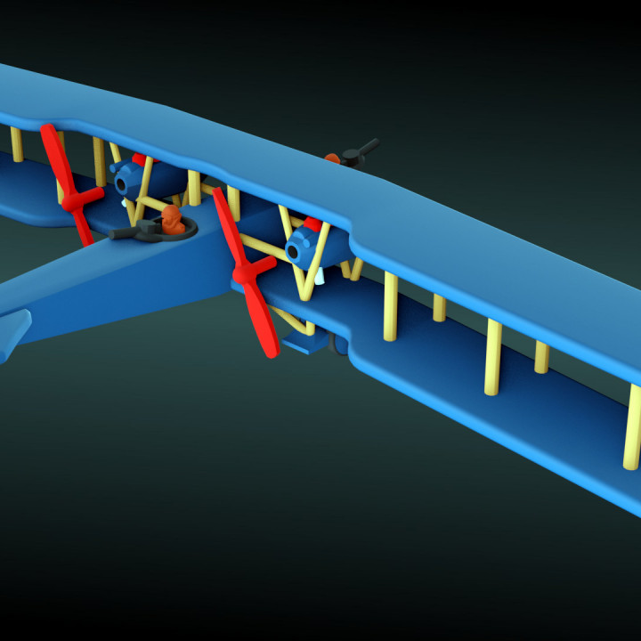 3D Printable Bomber pane Friedrichshafen G.III (WW1, Germany) by Wargame3d