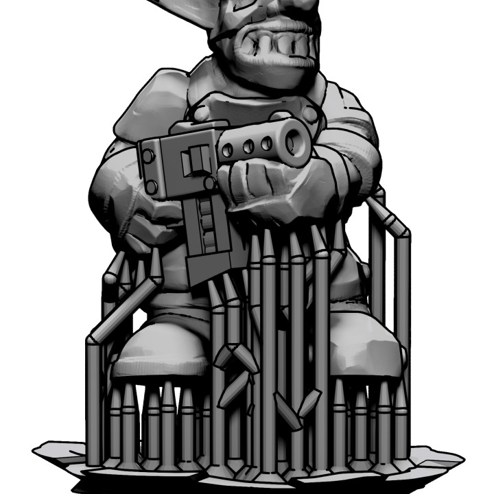 3D Printable Heavy Armor SMG Goblin by Schmo Co