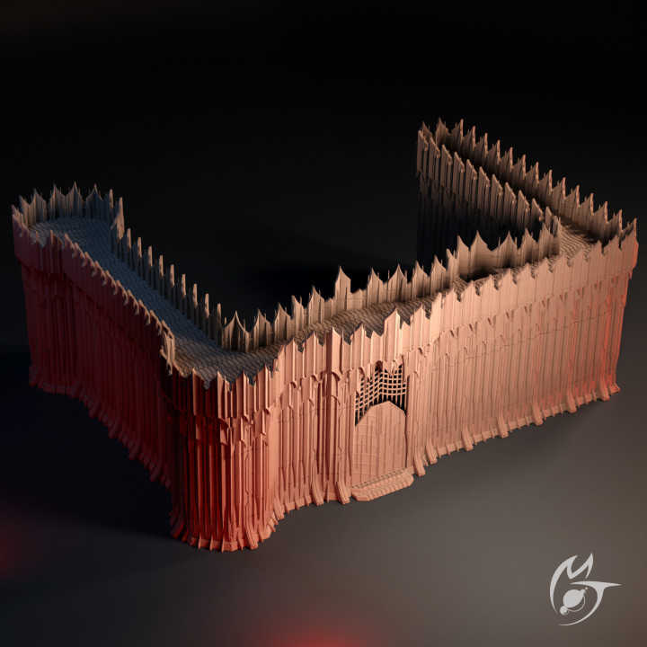 3D Printable Iron Fortress and Castle Wall Bundle by Making Tlon
