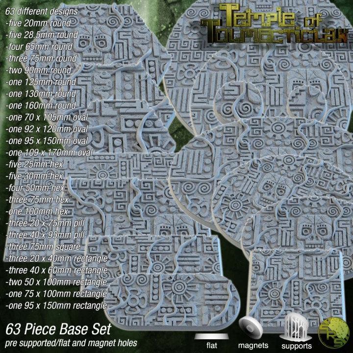 3D Printable Aztec Bases Expansion by SRS Studios