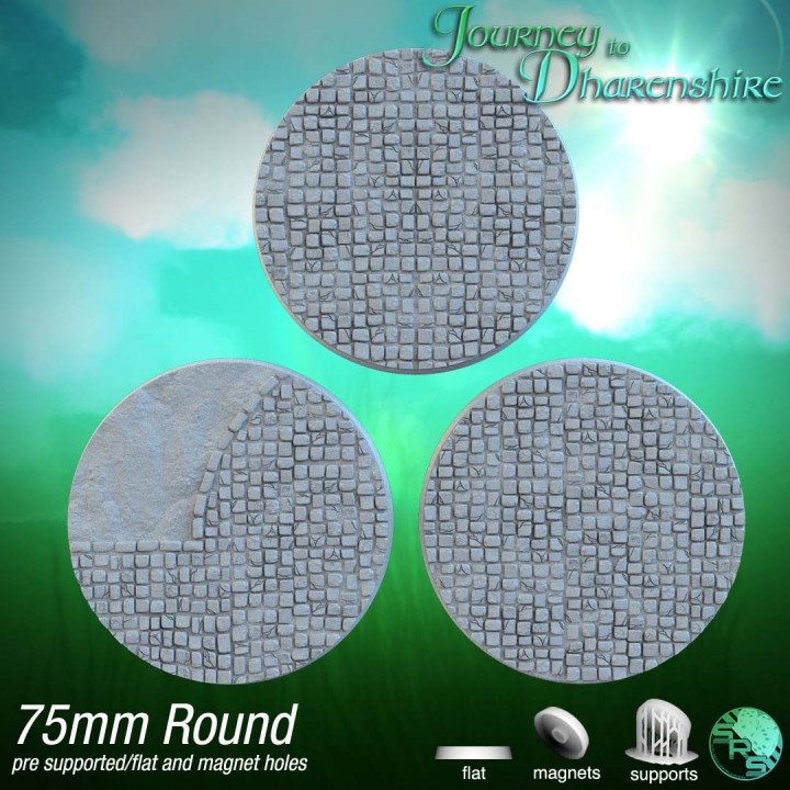 3D Printable Cobblestone Bases Expansion by Sync Ratio Systems