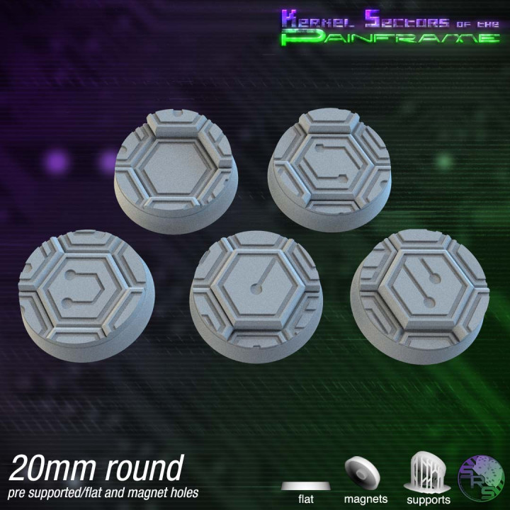 3D Printable Cyberhex Bases Expansion by SRS Studios