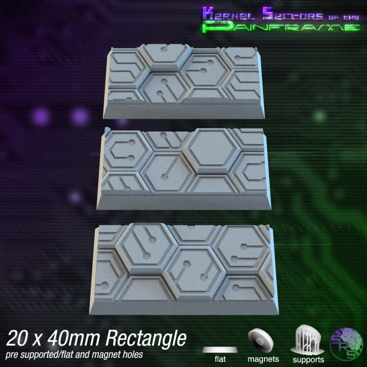 3D Printable Cyberhex Bases Expansion by SRS Studios