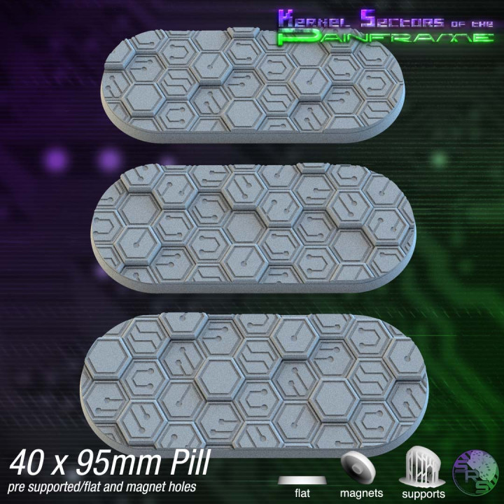 3D Printable Cyberhex Bases Expansion by SRS Studios