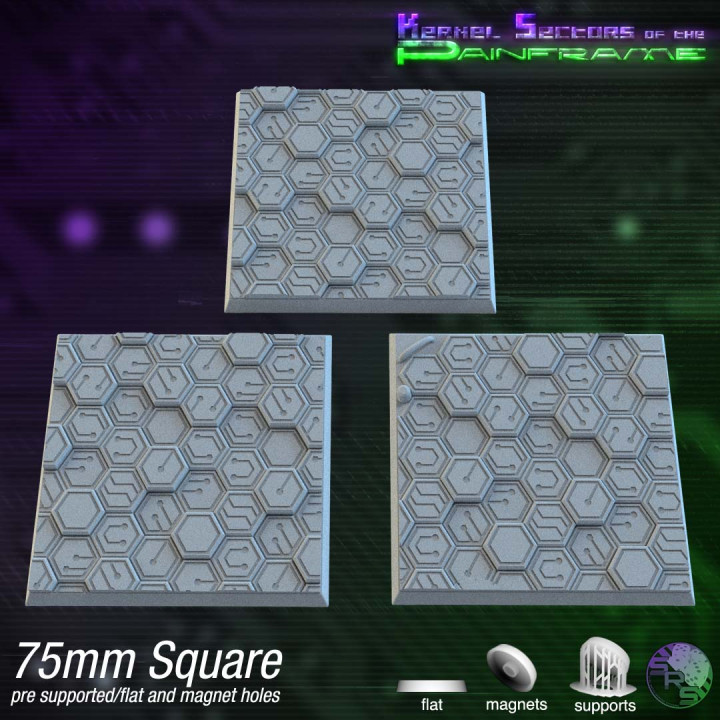 3D Printable Cyberhex Bases Expansion by SRS Studios