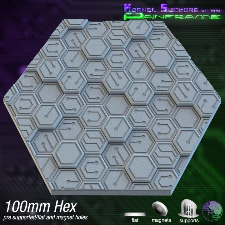3D Printable Cyberhex Bases Expansion by SRS Studios