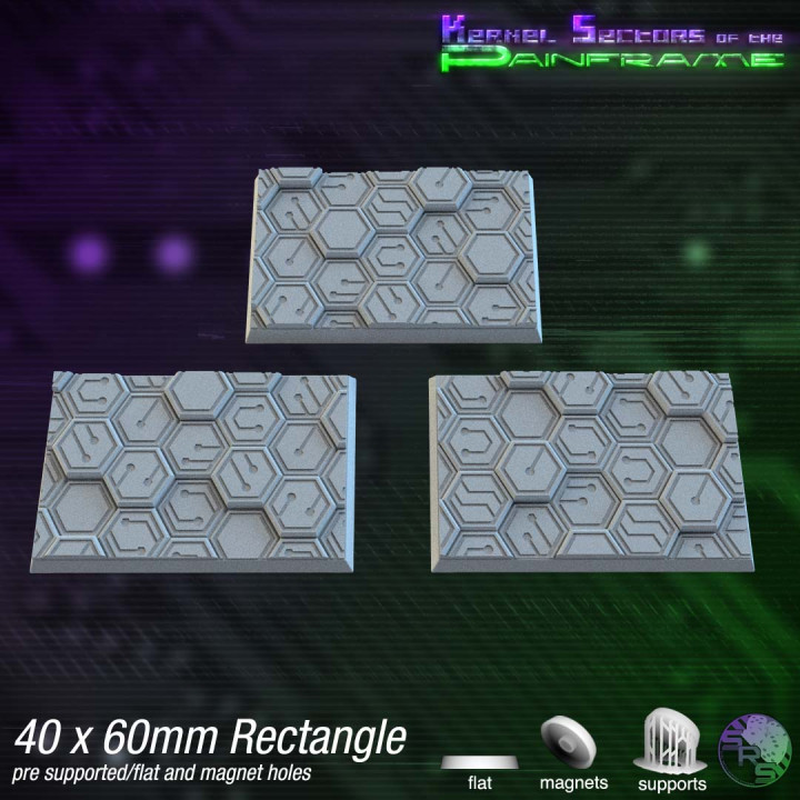 3D Printable Cyberhex Bases Expansion by SRS Studios