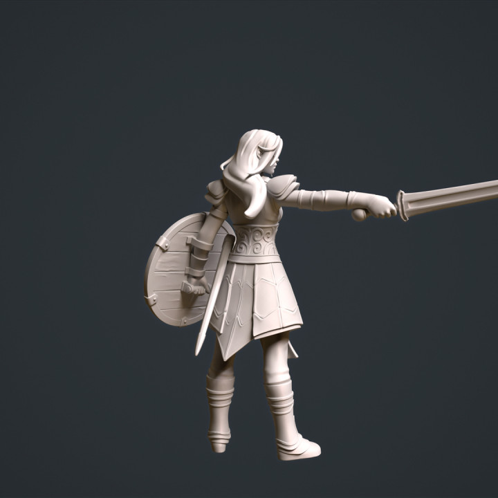 3D Printable Female Viking Norse Shieldmaiden by Atlas Studios