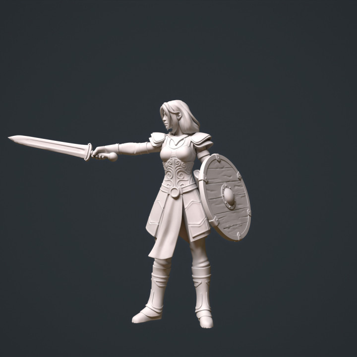 3D Printable Female Viking Norse Shieldmaiden by Atlas Studios