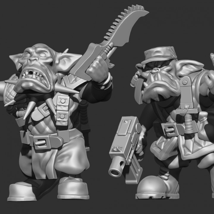 3D Printable CrazyBoys by Trollet Miniatures