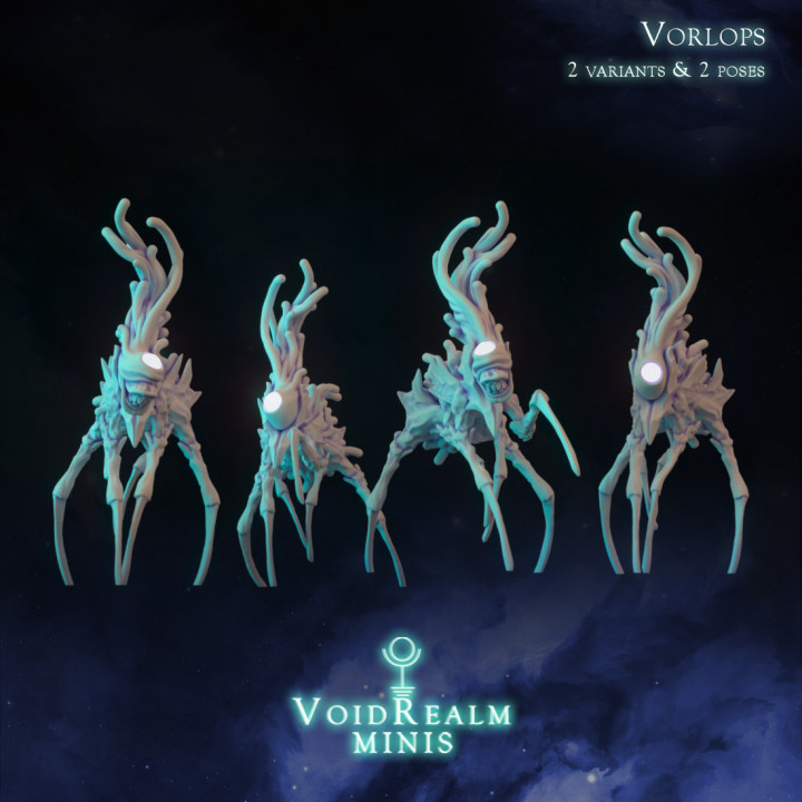 3D Printable Vorlops (4 variants) by VoidRealm Minis