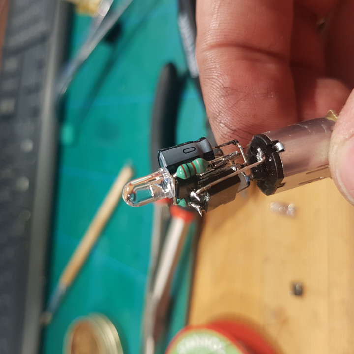 3D Printable Matchstick mini infinite flashlight by Nikola Petrov