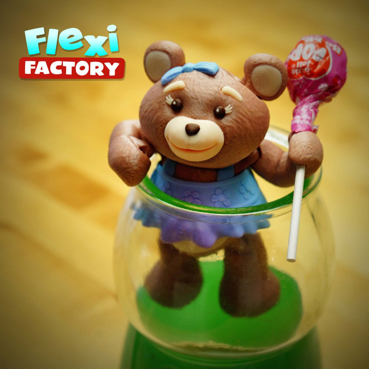 3D Printable Public release: Flexi Factory Teddy Bears and Pinwheel by ...