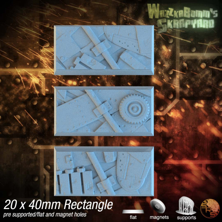 3D Printable Scrap Bases Expansion by SRS Studios