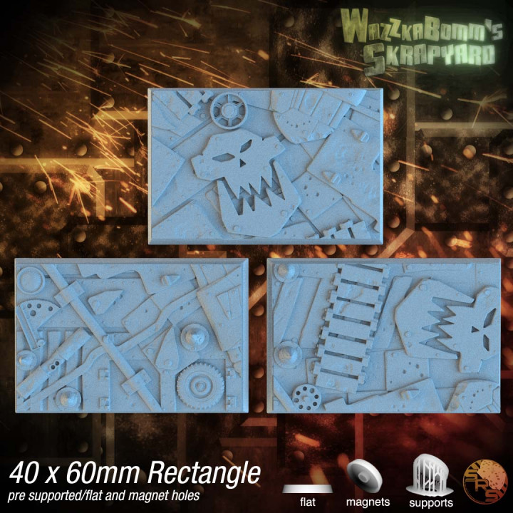 3D Printable Scrap Bases Expansion by SRS Studios