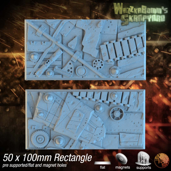 3D Printable Scrap Bases Expansion by SRS Studios