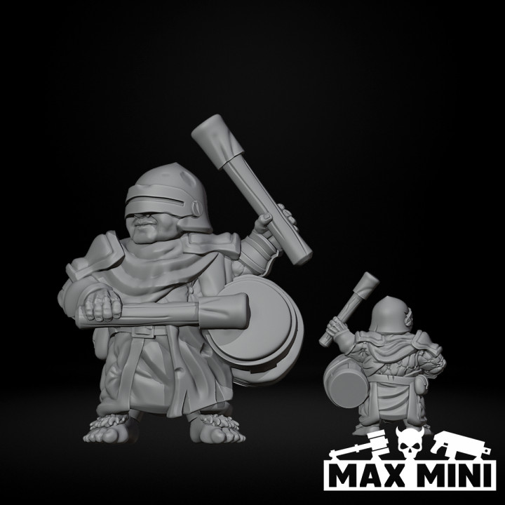 3D Printable Halfling Armoured Command by Max Mini