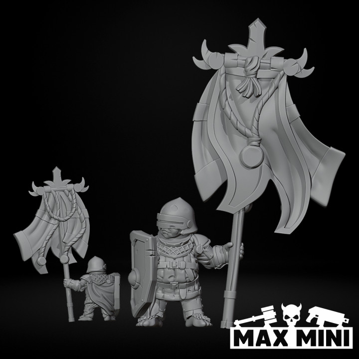 3D Printable Halfling Armoured Command by Max Mini