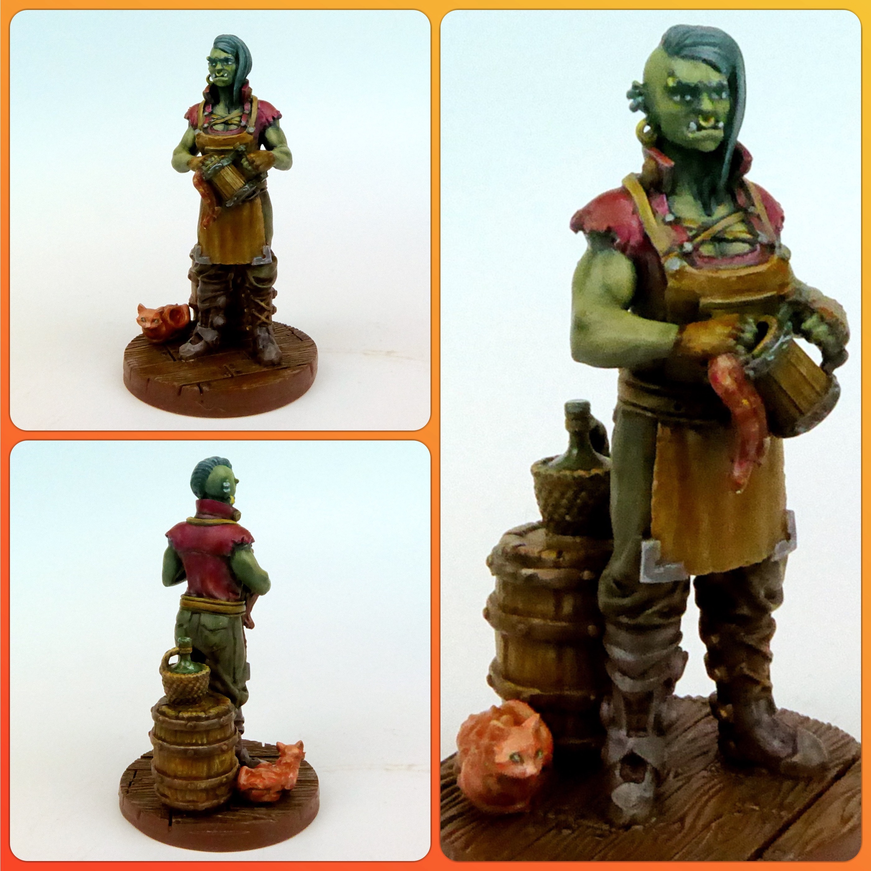 3D Printable Half-Orc Tavern Owner by Sordane Publishing