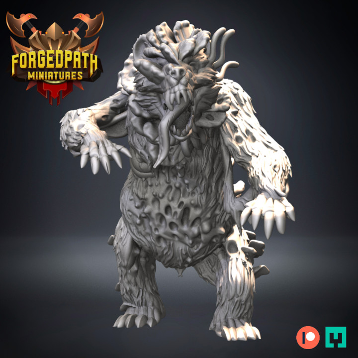 3D Printable Zombie Bear - Undead by Forged Path Miniatures