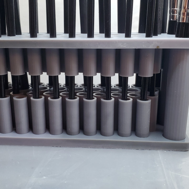 3D Printable Paintbrush Holder with Cup by Charles Rivers