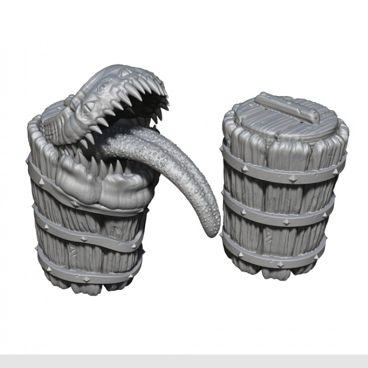 3D Printable Trash Bin Mimic by August McDaniel