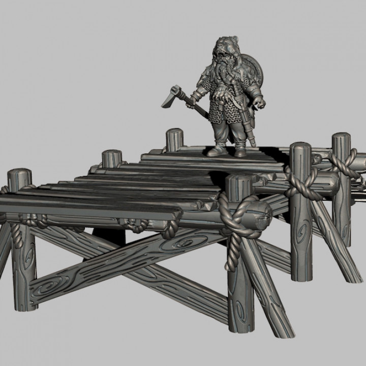 3D Printable Modular Wooden Bridge by Wargames Atlantic