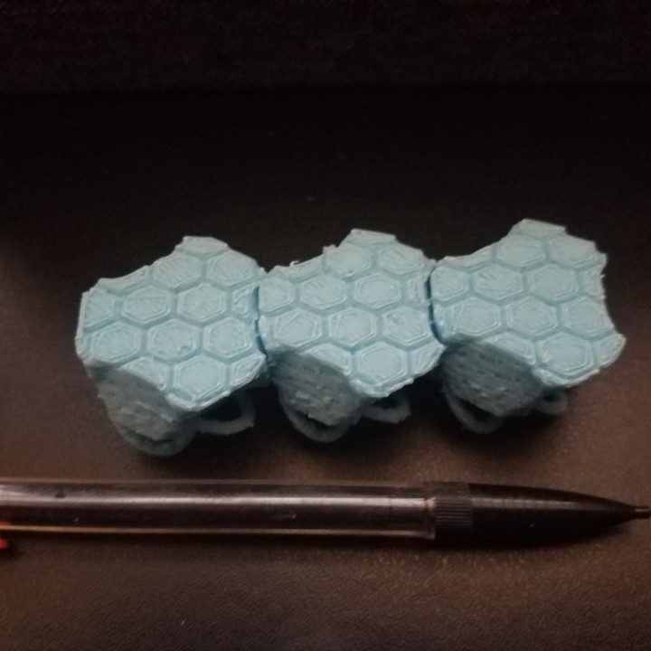 3D Printable Nasa Chainmail Hexagon Helicoid Tile by Brian
