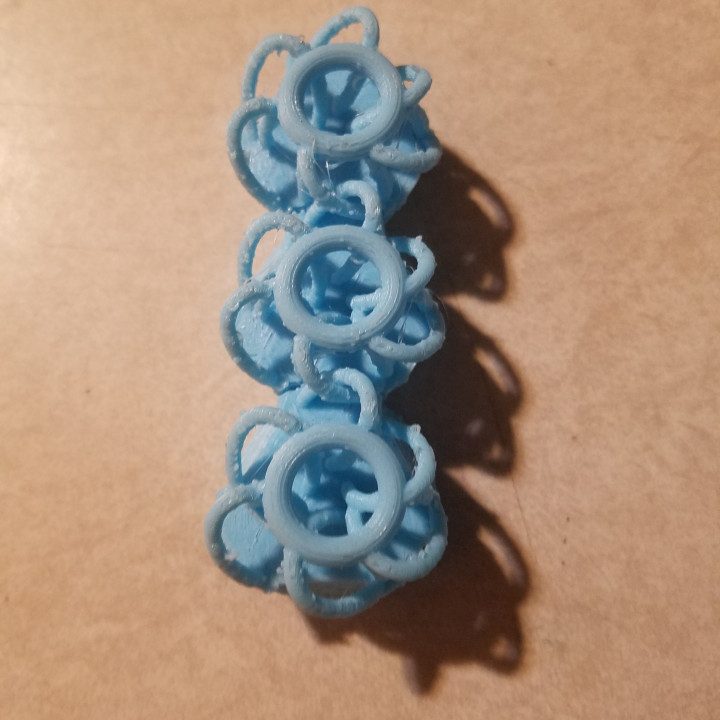 3D Printable Nasa Chainmail Hexagon Helicoid Tile by Brian