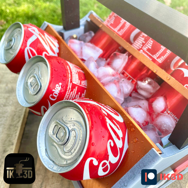 3D Printable V6 ENGINE CAN COOLER / HOLDER by IK3D