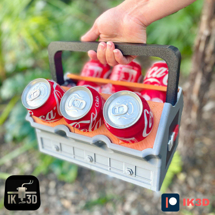 3D Printable V6 ENGINE CAN COOLER / HOLDER by IK3D