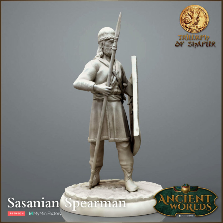 3D Printable Sasanian Infantry -Triumph of Shapur by Gadgetworks