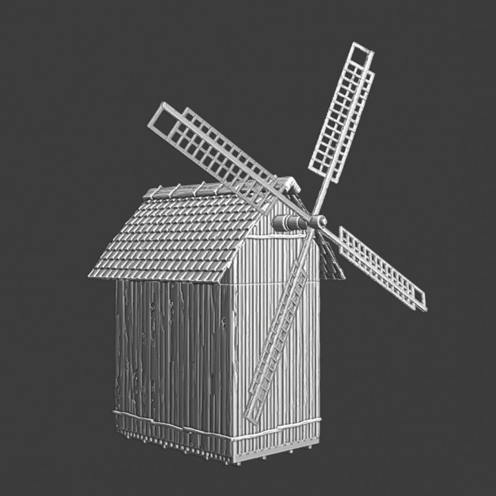 3D Printable Medieval Windmill - wood version by Northern Crusades ...
