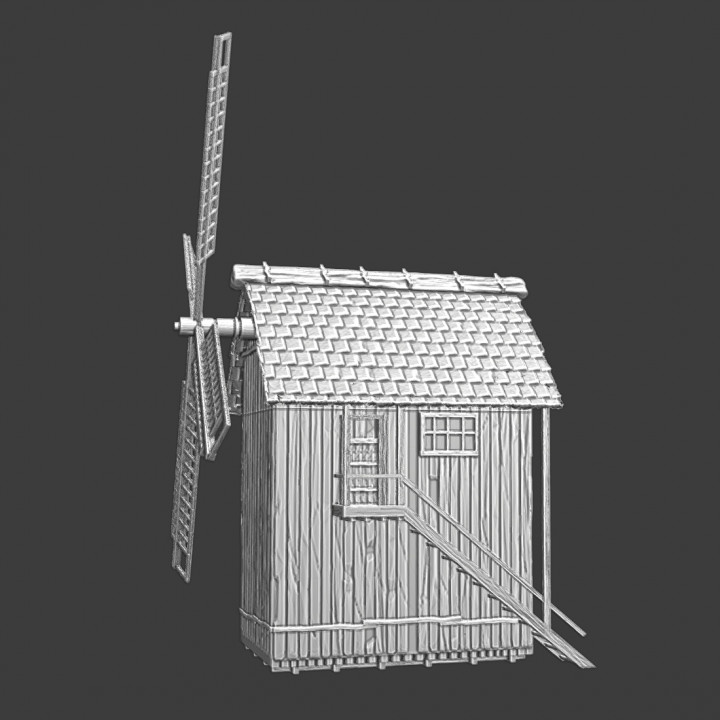 3D Printable Medieval Windmill - wood version by Northern Crusades ...