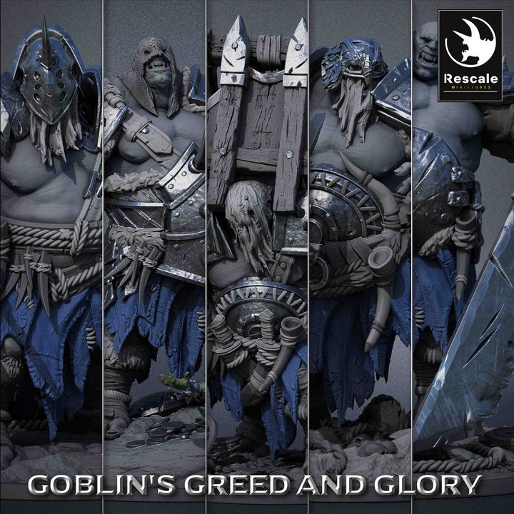 3D Printable Pack Ogre by Rescale Miniatures