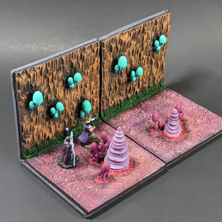 3D Printable Print N' Roll: Underdark (Texture Roller and Terrain Set) by Custom Miniature Maker
