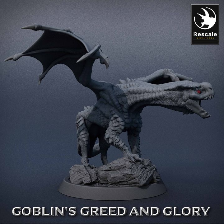 3D Printable Green Dragon Baby Scream by Rescale Miniatures