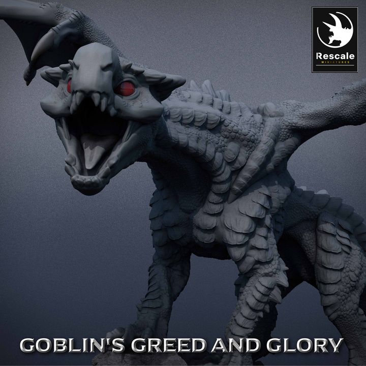 3D Printable Green Dragon Baby Scream by Rescale Miniatures