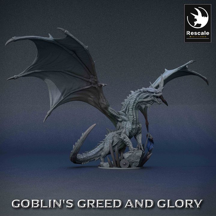 3D Printable Green Dragon Elder by Rescale Miniatures