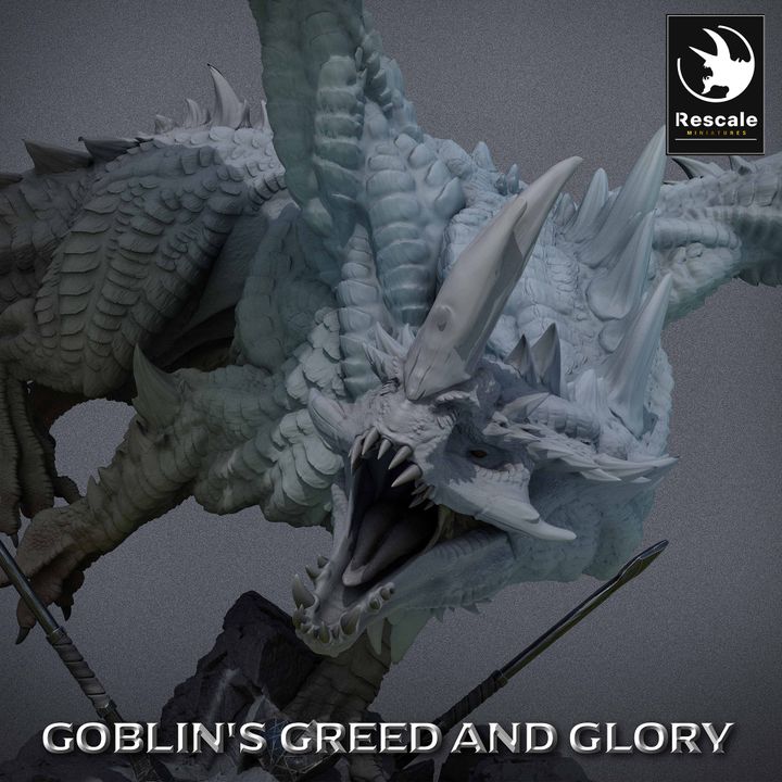 3D Printable Pack Green Dragon by Rescale Miniatures