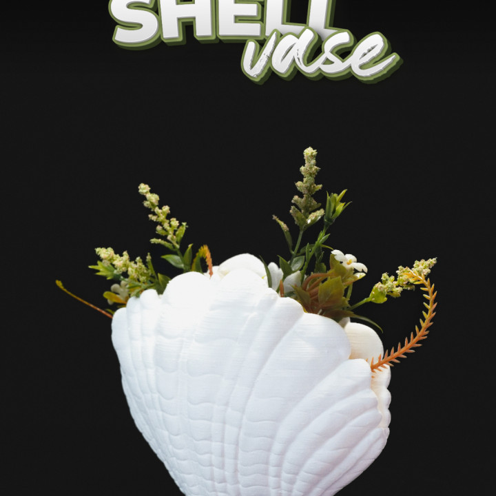 3D Printable Shell Vase by Stlflix