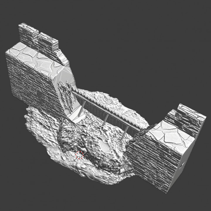 3D Printable Destroyed and defended wall section by Northern Crusades ...