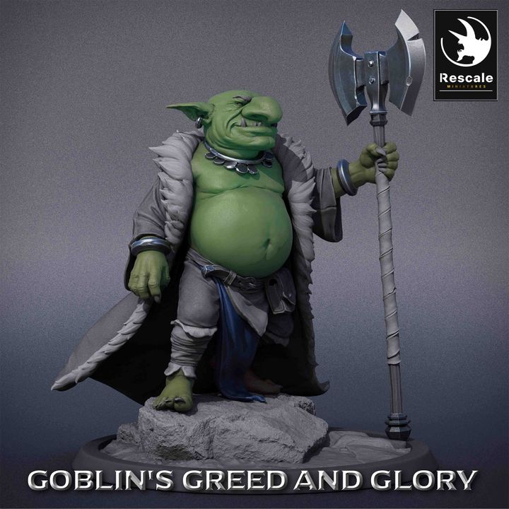 3D Printable Goblin King Stand by Rescale Miniatures