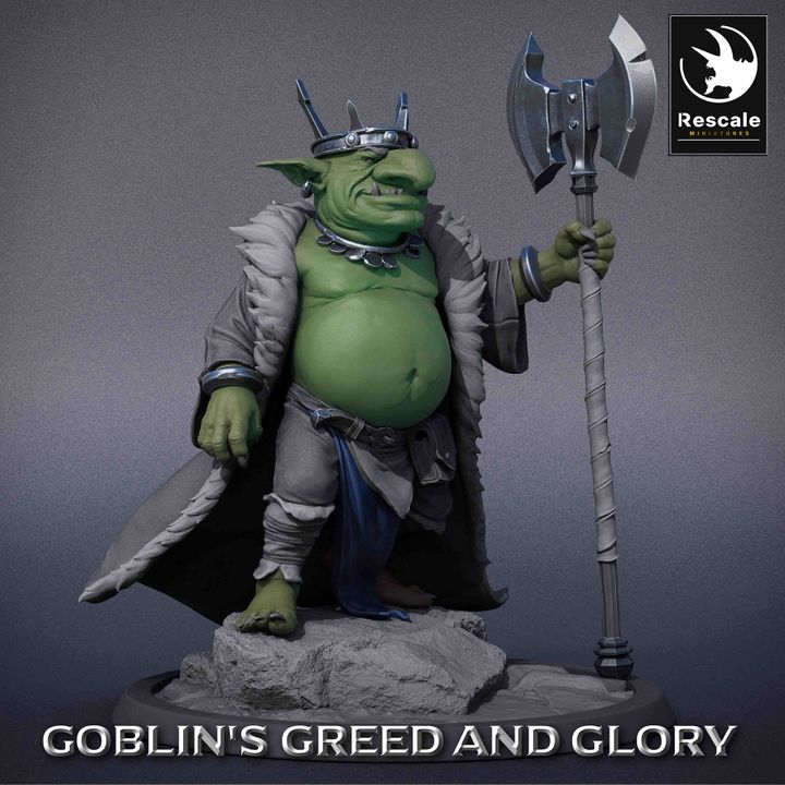 3D Printable Goblin King Stand by Rescale Miniatures