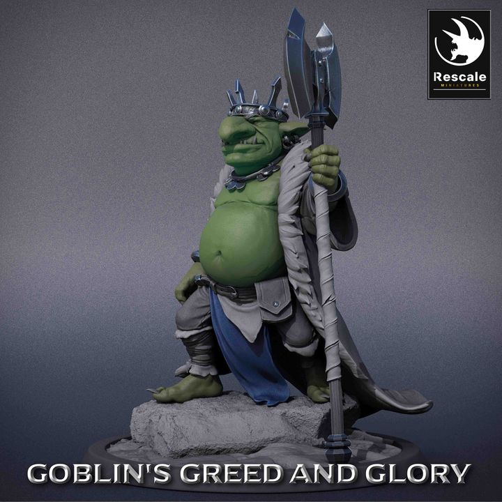 3D Printable Goblin King Stand by Rescale Miniatures