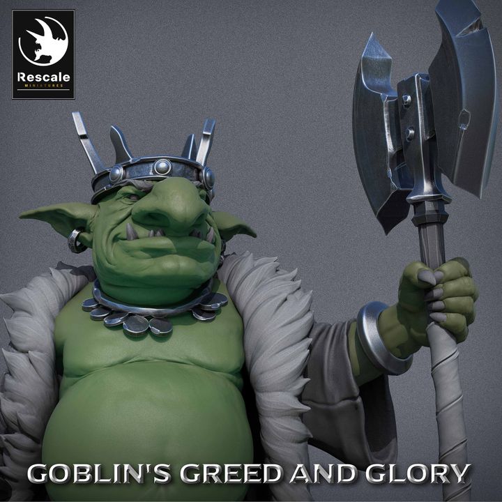 3D Printable Goblin King Stand by Rescale Miniatures