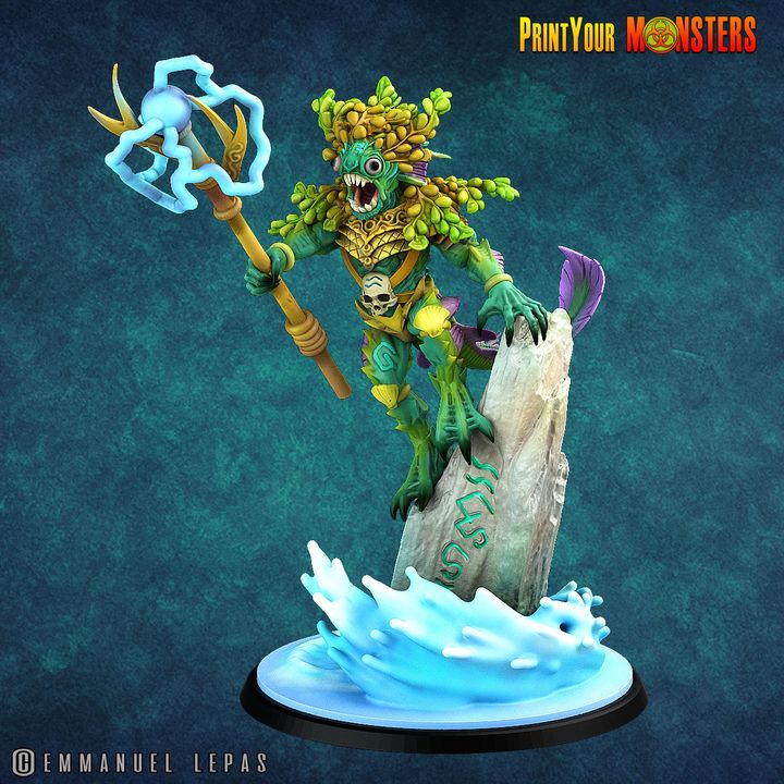 3D Printable Vol.07-FISHMEN PACK by PrintYourMonsters