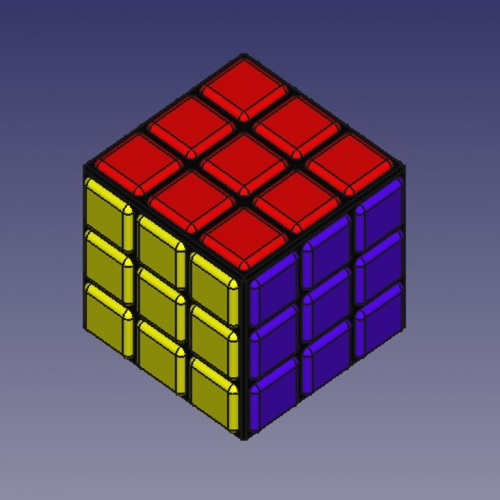 3D Printable Rubik's cube by Balázs Patonai