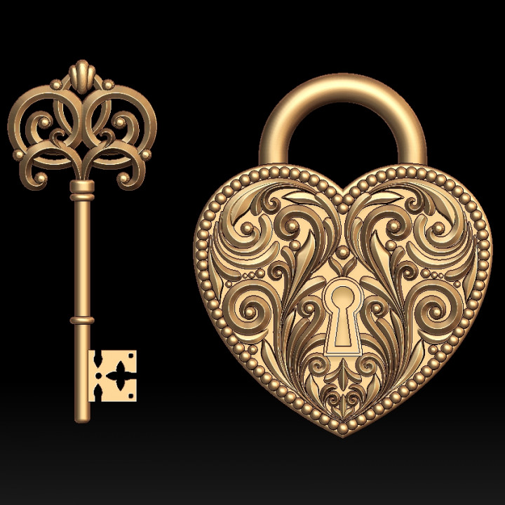 3D Printable KEY LOCK by Dmitrii Tishchenkov