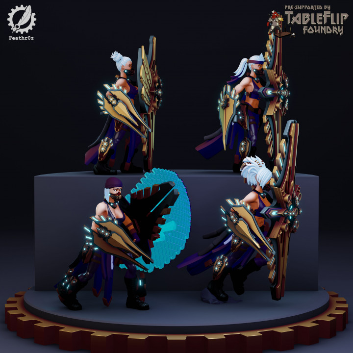 3D Printable Pack - Aurora Vanguard - Shield_Unit_P01 by feathr0z